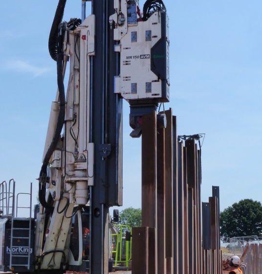 Vibration & Impact Driving Solutions | Ivor King - The Piling People